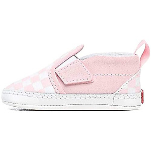 Vans, Infant Slip-On V Crib Shoes (2, Pink/True White)