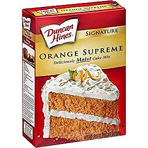Duncan Hines Signature Supreme Cake Mix, Orange, 16.5 oz