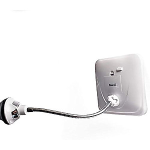 Fancii Chrome Gooseneck Attachment with Locking Suction Cup, For Luna, Mira and Maya LED Mirror Series (Mirror Not Included)