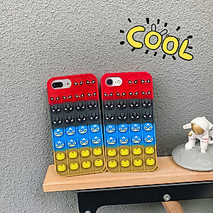 SKYINDAY Pop Bubble Wrap for iPhone 6/6S/7/8/SE 2020 4.7" Case for Girls Boys Kids Teens, Unique Fashion Fidget Cool Funny Kawaii Cute Color Bubble Phone Soft Silicone Case