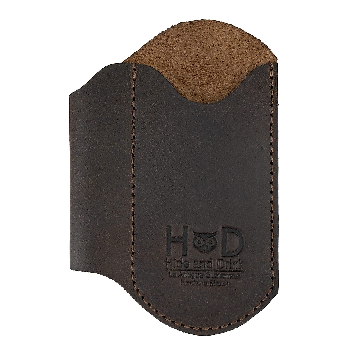 Hide & Drink, Tactical EDC Tool Holder Compatible with Small Swiss Knife and Space Pen, Small Case for Pocket, Full Grain Leather, Handmade, Bourbon Brown