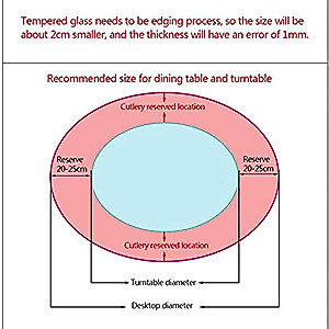 WYFFF 30 Inch Glass Lazy Susan Turntable for Dining Table, Round Tabletop Rotating Serving Tray, for Birthday Parties Family Dinners and Banquets