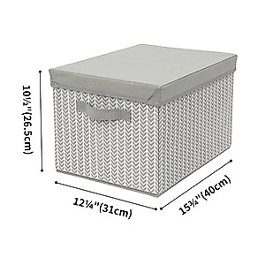 GRANNY SAYS Bundle of 3-Pack Closet Storage Boxes & 2-Pack Wicker Storage Baskets for Shelves