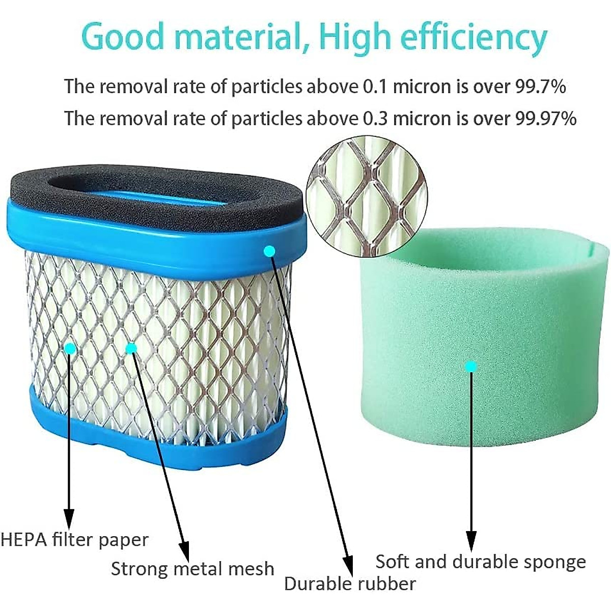 10 Pack of Air Filter & Pre-Filter Cleaner Replacement for 498596 690610 697029 5059h 4207 30-033 John Deere M147431 273356s