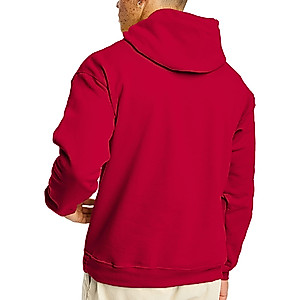 Hanes Men's Pullover EcoSmart Hooded Sweatshirt, Deep Red, XX-Large