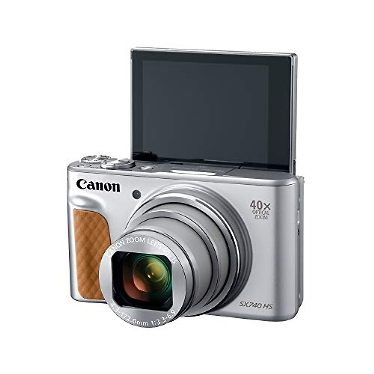 Canon PowerShot SX740 Digital Camera w/40x Optical Zoom & 3 Inch Tilt LCD - 4K Video, Wi-Fi, NFC, Bluetooth Enabled (Silver) (Renewed)