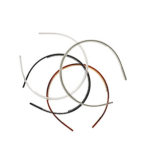 Goody Women's Classics Frost Headband, Clear/Grey/Tort/Black, 4 Count (Style May Vary)