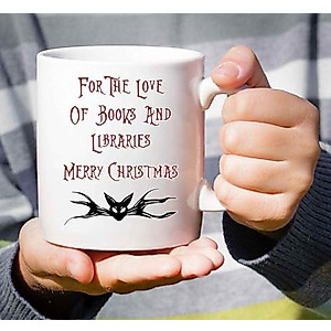 Unique Librarian Gift, Ideal Christmas Present for Book Lovers - Library Tree Sweat on 11 Oz White Ceramic Coffee Mug