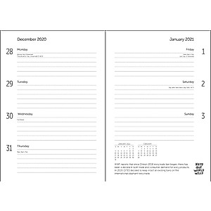 WWF Tigers Weekly Academic Planner 2021, 5.75" x 8.25" Flexi Cover