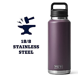 YETI Rambler 46 oz Bottle, Vacuum Insulated, Stainless Steel with Chug Cap, Nordic Purple