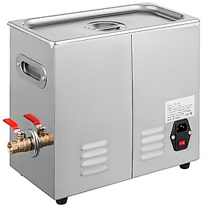 Mophorn 6L Ultrasonic Cleaner 304 Stainless Steel Professional Knob Control Ultrasonic Cleaners with HeaterTimer for Jewelry Watch Glasses Circuit Board Dentures Small Parts Dental Instrument