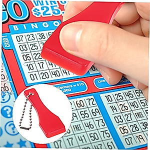 TOKIDNY 10pcs Scraper Ticket Scratcher Tool Ticker Scrapers Scratching Tools Scratch Off Tool for Tickets Ticket Scratchers Stickers Plastic Red