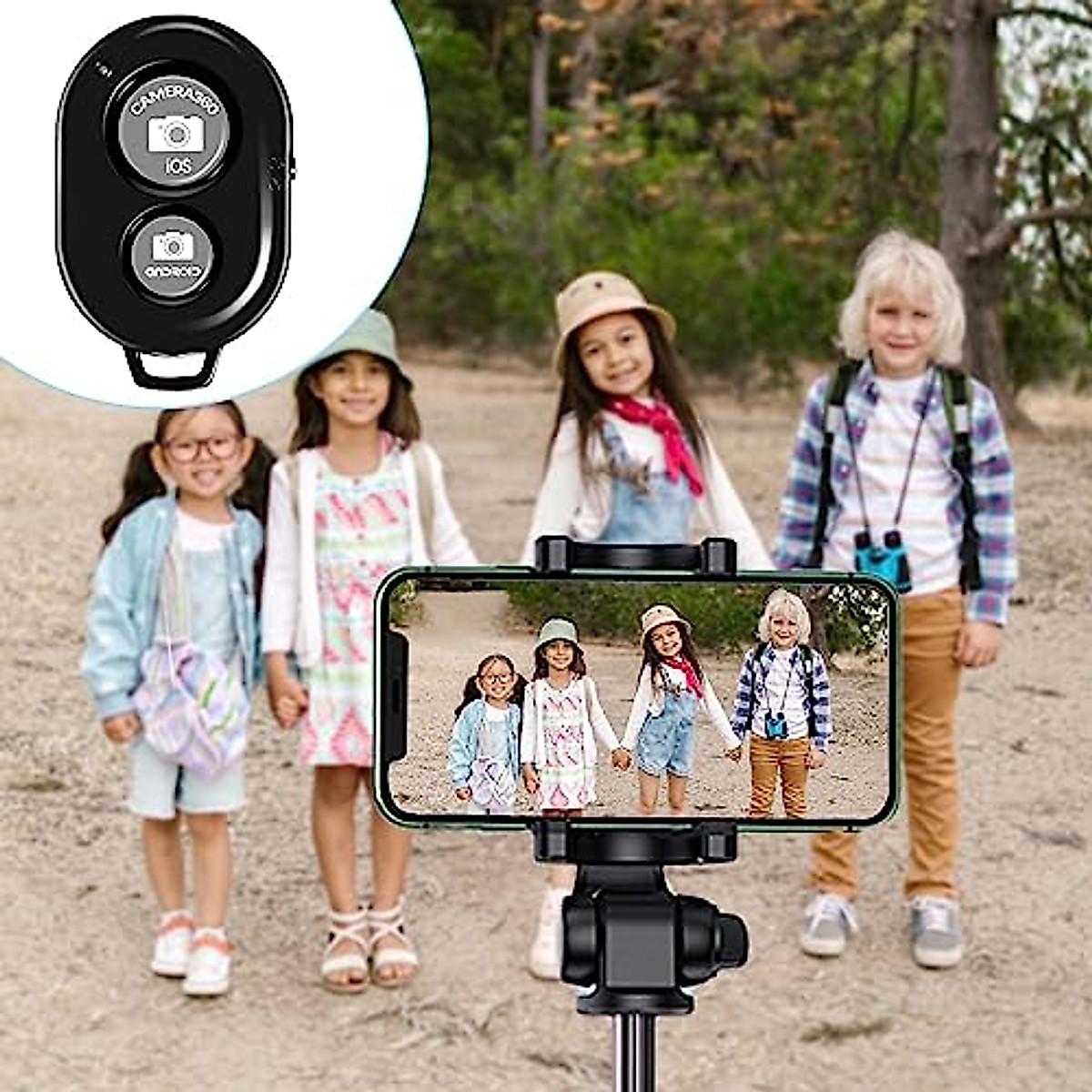 Bluetooth Remote for iPhone Camera - Belijean Bluetooth Remote Compatible with All iPhone, iPad and Tablets, Bluetooth Clicker for Photos & Videos 2 Pack