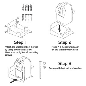 CARL Wall Mount for Angel 5 Pencil Sharpener