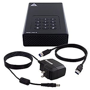 Apricorn 4TB Aegis Desktop Padlock FIPS 140-2 Validated 256-Bit Encrypted Hard Drive (ADT-3PL256F-4000)