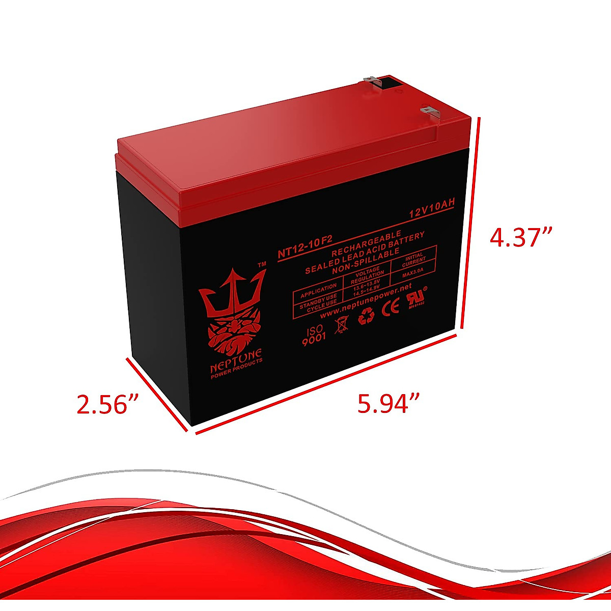 Neptune Power Products replacement 12V 10AH Replacement for SHOPRIDER Echo 3 SL73 Battery - 2 Pack