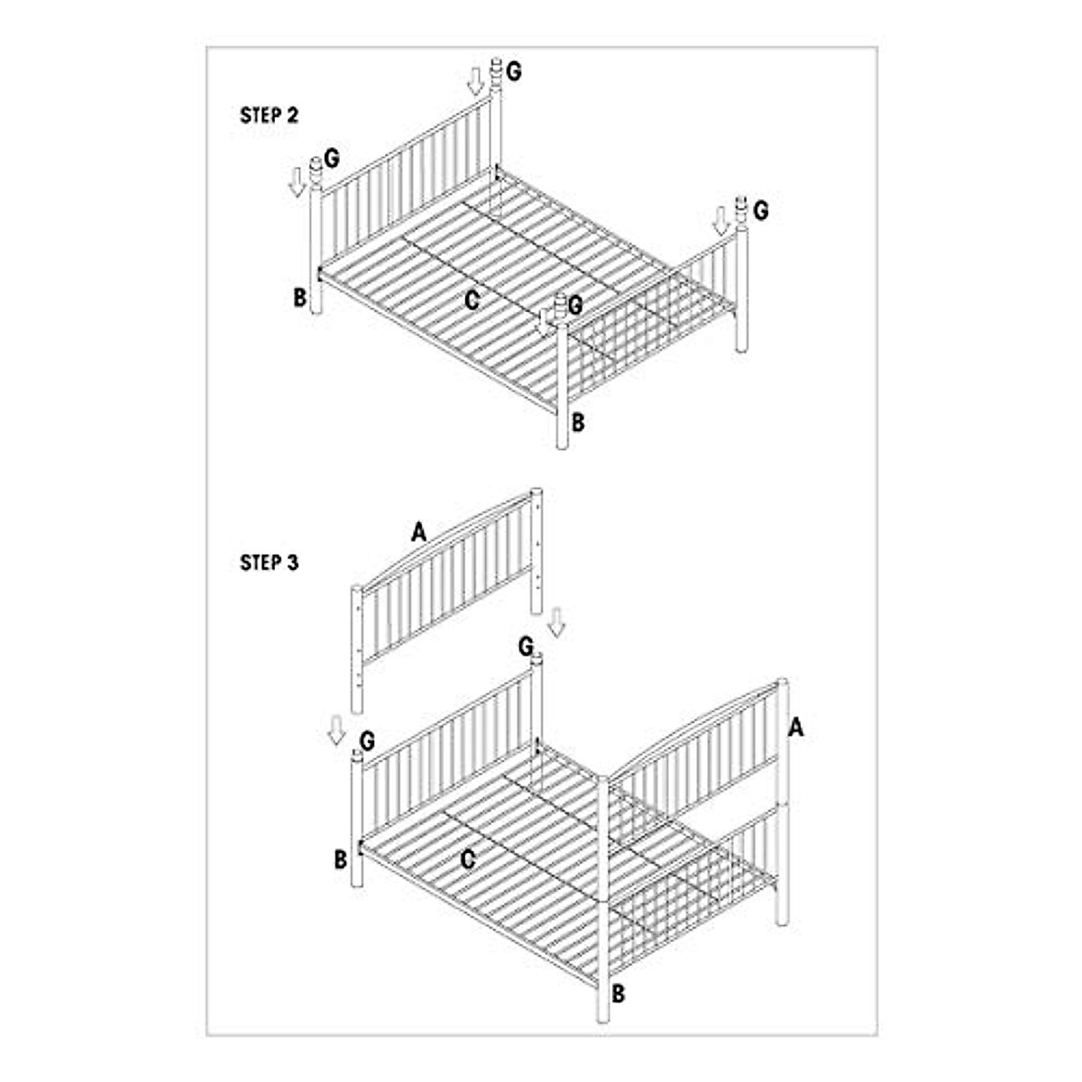 Powell Heavy Metal Bunk Bed, Full Over Full, Pewter