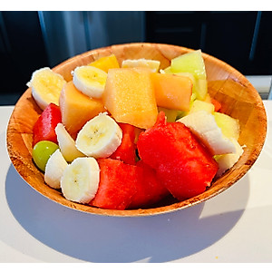 United Brands USA Wood Wooden Salad Bowl Set 6 (8 inches)