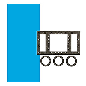 Smartline Solid Blue 18-Foot Round Liner | Overlap Style | 48-to-52-Inch Wall Height | 25 Gauge Virgin Vinyl | Designed for Steel Sided Above-Ground Swimming Pools | Universal Gasket Kit Included