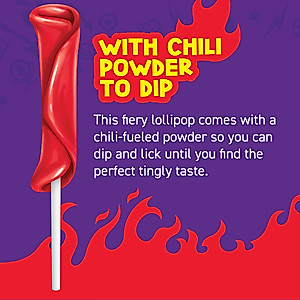 Vero Takis Chamoy Artificially Flavored Lollipop with Chili Pepper Powder, 6 Bags, 3 Lollipops Each, Net Weight 15.24 Ounces