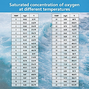 Rowyet Dissolved Oxygen Meter with ATC,Portable Dissolved Oxygen Test Kit Range 0.0-40mg/L,DO Meter with Electrode Filling Fluid,Water Test Kit for Swimming Pools,Aquarium,Fish Pond.