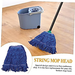 Healeved String Mop Replacement Head Microfiber Floor Mop Cleaning Mops Commercial Mop Heavy Duty Cotton Mop Industrial Mop Accessories Commercial Cut End Cotton Mop Cotton Yarn Mop Pad