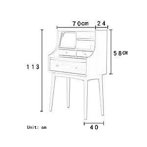 ZHIVIQ Vanity Set with 4 Drawers, Storage Shelf, Bedroom Bathroom Dressing Makeup Table Girls Women