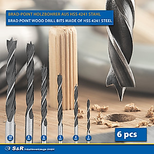 S&R Metal Concrete Masonry Drill Bit Set 23 Pcs. Multi Functional: 10 Metal Drills HSS M2 Steel / 7 Concrete Drills / 6 Wood Drills/Bits Set in Metal Box Multi-Purpose