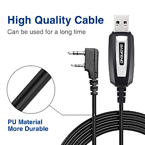 BAOFENG USB Programming Cable CH340 Chip for UV-5R BF-F8HP 5RM UV-21R GMRS UV-5G Plus GM-15PRO GM-5RH GM21 K5PLUS AR-152 UV-17R TIDRADIO TD-H3 8 Quansheng UV-K5 8 Ham Radio