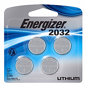 Energizer CR2032 zero mercury batteries, 3 Volts, 4 Batteries (Fresh)