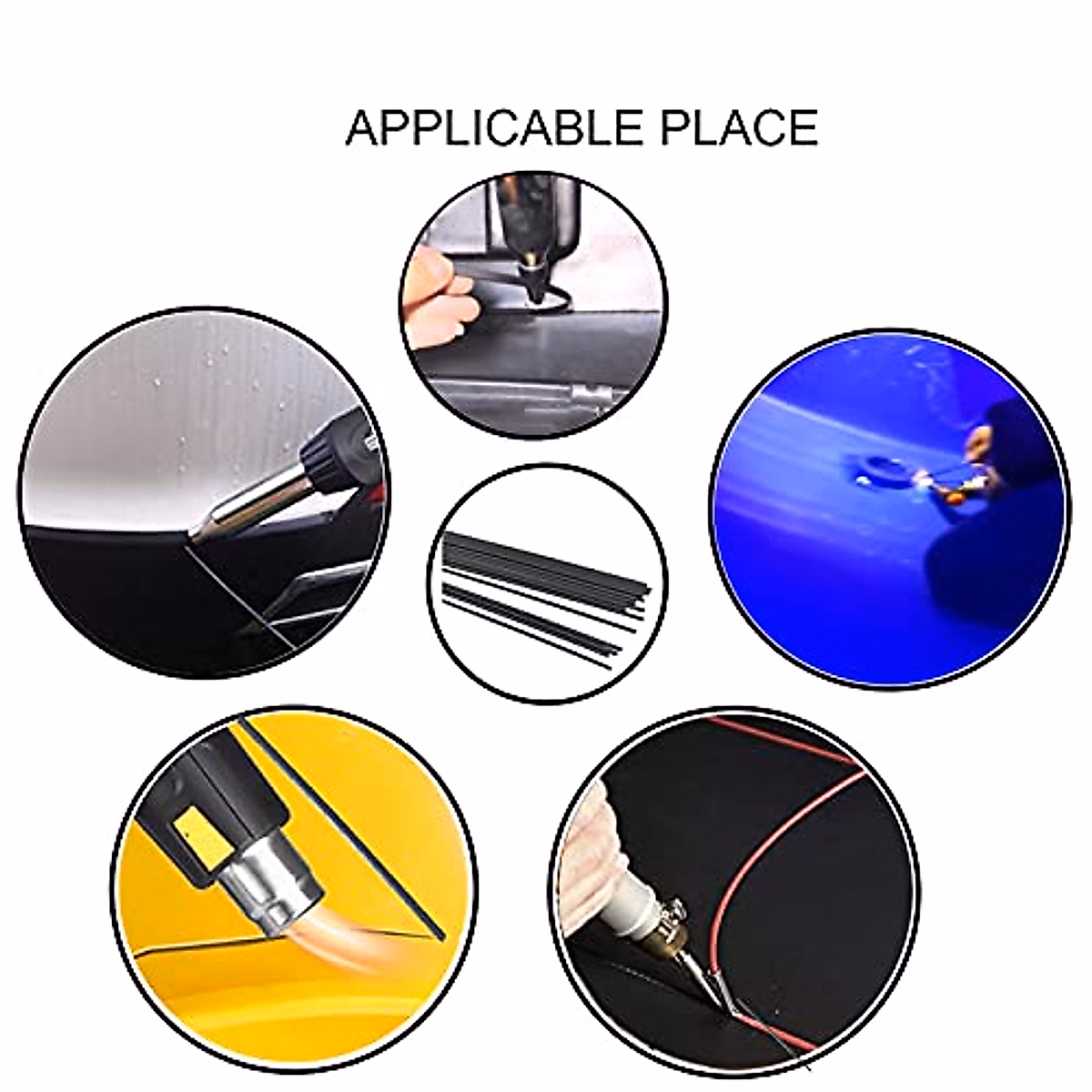 HRTX 11 lb PVC Plastic Welder Rods, Plastic Welding Rods, Double Strand Plastic Rods for Welding Various Chemical Equipment, Machinery, Long 39.37 in,4x2 mm