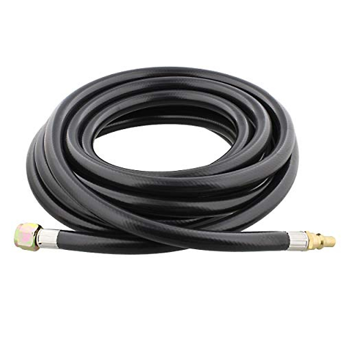 Dumble 18 Feet Low Pressure Propane Quick Connect Hose Extension - 3/8 Inch Female Flare and 1/4 Inch Male Quick Connect for RV, Camper, BBQ Grill, Propane Tank, Heater, and Firepits
