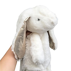 Tukta Kawaii White Rabbit Bunny Backpack School Shoulder Bag Plush Toys Stuffed Doll Kids Children Girls Women Gifts 15.5 inches