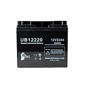 Replacement for SEALAKE FM12170 Battery - Replacement UB12220 Universal Sealed Lead Acid Battery (12V, 22Ah, 22000mAh, T4 Terminal, AGM, SLA)