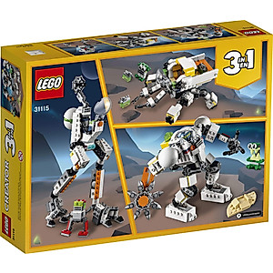 LEGO Creator 3in1 Space Mining Mech 31115 Building Kit Featuring a Mech Toy, Robot Toy and Alien Figure; Makes The Best Toy for Kids Who Love Creative Fun, New 2021 (327 Pieces)