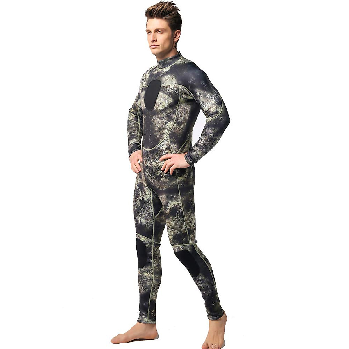 MYLEDI Mens Wetsuit 3mm Neoprene One Piece Full Body Camouflage Scuba Diving Suit for Warm Keeping Surfing Swimming Spearfishing (MY002, S)
