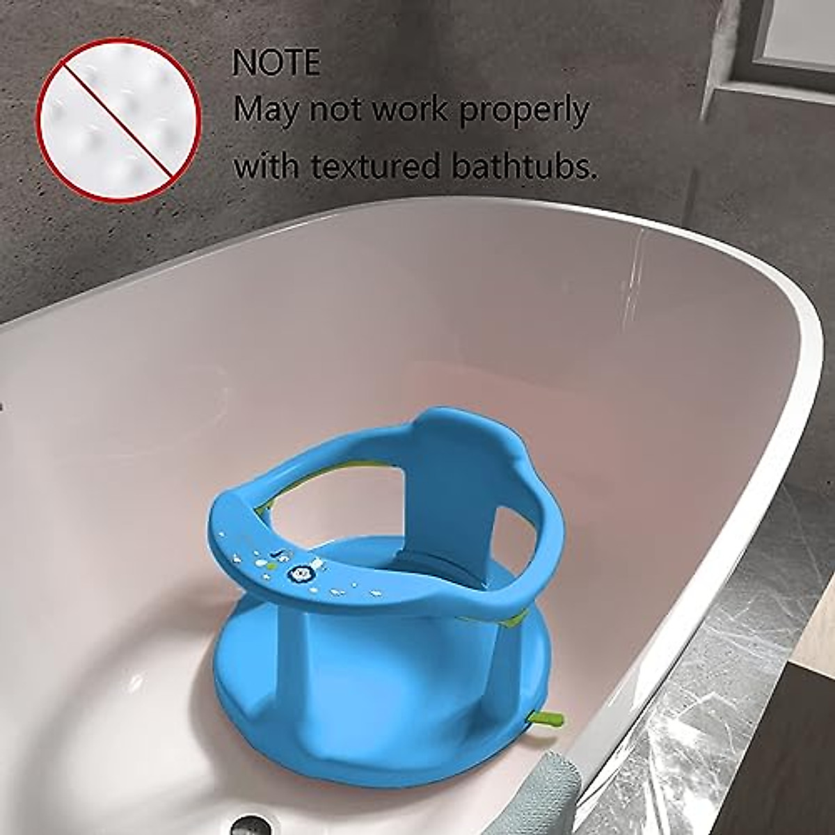 CAM2 Baby Bath Seat Non-Slip Infants Bath tub Chair with Suction Cups for Stability, Newborn Gift, 6-18 Months (Blue)…