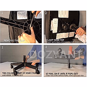 DOZYANT Gas Lift Cylinder, Office Chair Gas Lift Cylinder Replacement,Hydraulic Pneumatic Shock Piston Heavy Duty (450 lbs) Universal Size Fits Most Executive Chairs, Highest End Class 4