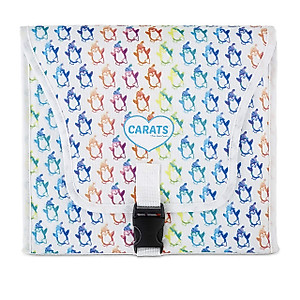 Carats Car Seat Cooler for Baby with COOLTECH - Baby Car Seat Cooling Pad (Penguin Rainbow)