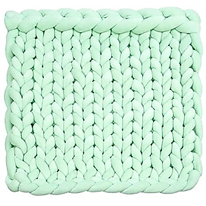 Casaphoria Chunky Yarn for Hand Arm Knitting Blanket,Super Soft Giant Yarn Cotton Tube Yarn,Washable Velvet Jumbo Crochet DIY Yarn for Pet Bed,Bulky Yarn for Pillow(Green,2Lbs)