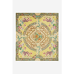 Johnny Was Blanket Levi Blanket Reversible Black Large Throw Blankie Yellow Bag New