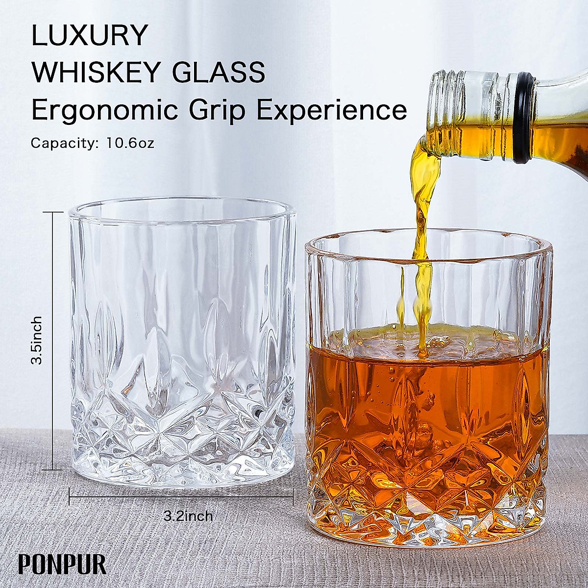 PONPUR Boss Gifts for Men, Decanter Set with Stones & Glasses, Best Boss Day Birthday Gift, Office Farewell Gifts for Boss, Mentor, Manager, Leader, Unique Christmas Presents