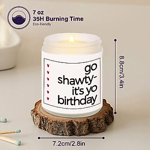 Petalsun Happy Birthday Candle, Birthday Candle for Women, Funny Birthday Gifts for Women, Birthday Gifts for Her, Handmade Lavender Natural Soy Wax Candle