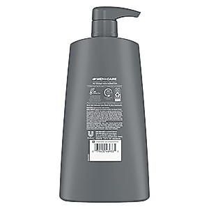 DOVE MEN + CARE Shampoo Charcoal + Clay 3 Count For Healthy-Looking Hair Naturally Derived Plant Based Cleansers 25.4 oz