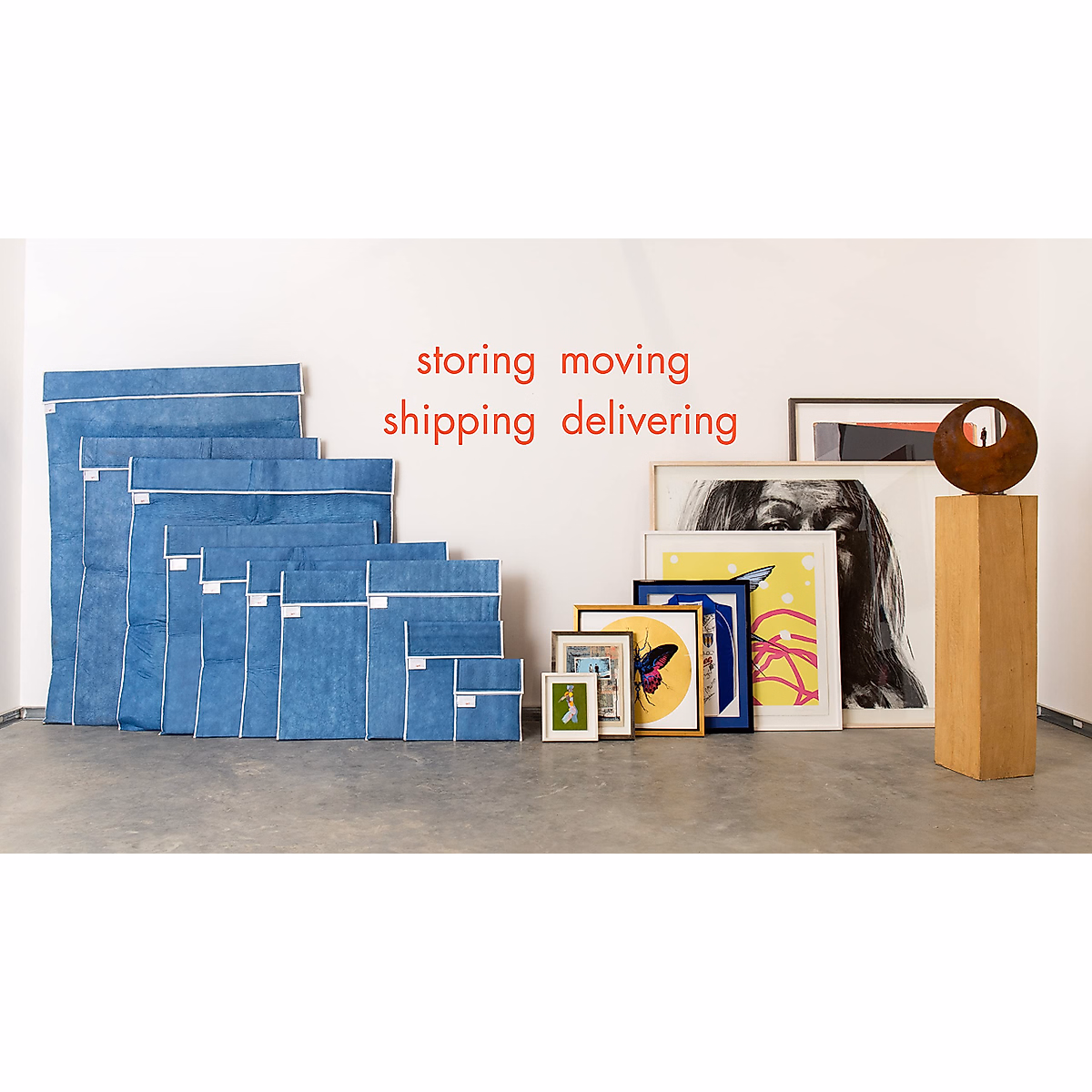 ARTPAKK | Protective Storage, Shipping, Packing | 57 1/16" x 78 3/4" - AP10 | Reusable, Waterproof & Acid-Free Lining | Large Framed Painting & Canvas Archival Portfolio | Eco Bubble Wrap Alternative