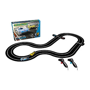 Scalextric Ginetta Racers 1:32 Analog Slot Car Race Track Set C1412T Yellow, Silver & Blue