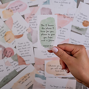 DIVERSEBEE Inspirational Prayer Cards, 60 Unique Bible Verse Cards, Assorted Mini Scripture Cards, Encouragement Motivational Cards, Christian Bible Gifts (Watercolor)