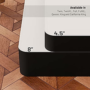 Mayton, 4.5-Inch, Queen, Black Easy Wood Box Spring/Foundation with Simple Assembly