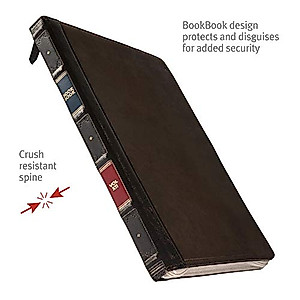 Twelve South BookBook Vol 2 for 12.9-inch iPad Pro (Gen 3 and 4), M1 | Hardback Leather Cover with Pencil/Document/Cable Storage for iPad Pro + Apple Pencil