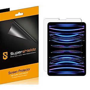 Supershieldz (4 Pack) Designed for iPad Pro 11 inch (2018-2022 / M2) / iPad Air 5/4 (10.9 inch, 5th/4th Generation) Screen Protector, High Definition Clear Shield (PET)